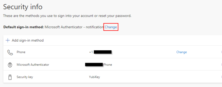 Managing Azure AD Authentication Methods, adding a FIDO2 Security Key ...