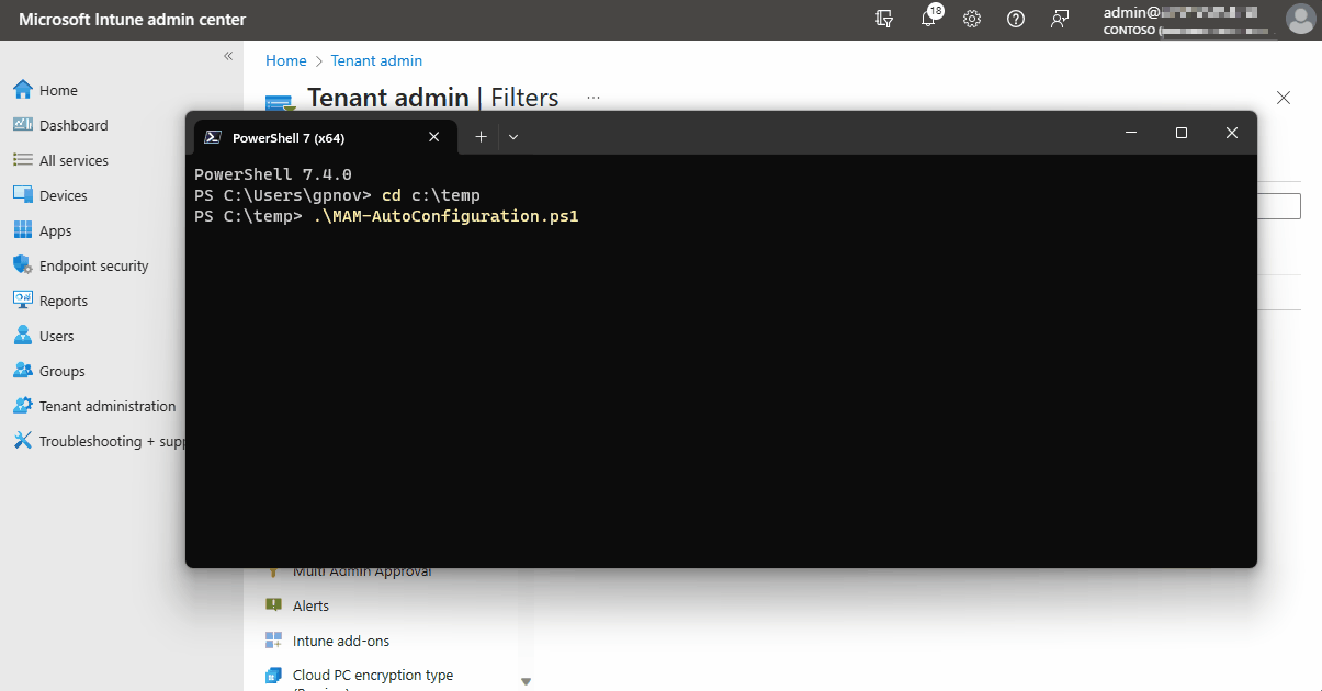 Configure MAM for iOS/Android with one Script - SMBtotheCloud