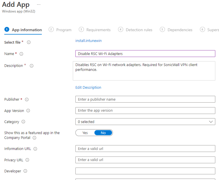 Disable Wi-Fi Network Adapter RSC with Intune – SMBtotheCloud